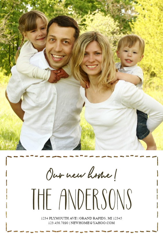 Dotted Border - Moving Announcement (Free) | Greetings Island