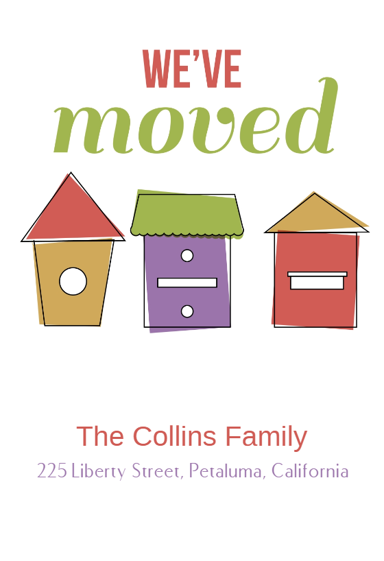 Happy Home - Moving Announcement Template (Free) | Greetings Island