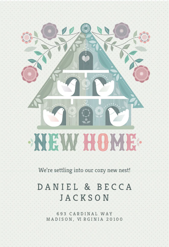 Our New Home - Moving Announcement Template | Greetings Island