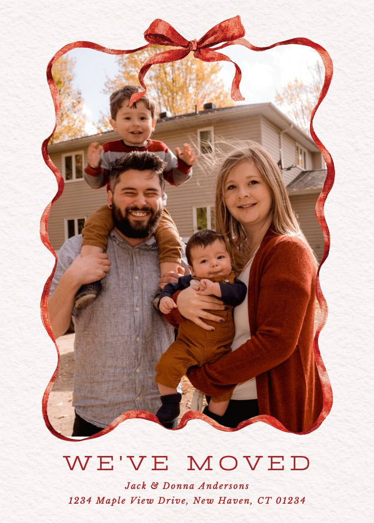 Ruby Ribbon - Moving Announcement | Greetings Island