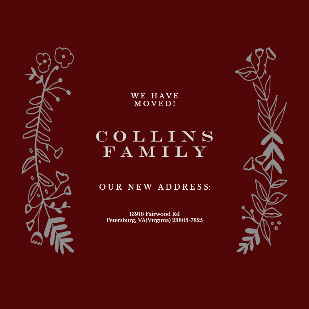 Side by Side Gold - Moving Announcement (Free) | Greetings Island