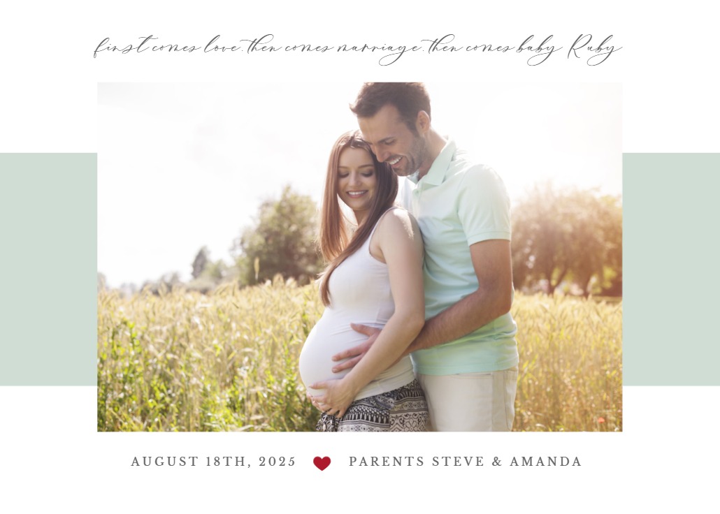 Dotted Border - Pregnancy Announcement Template (Free) | Greetings Island