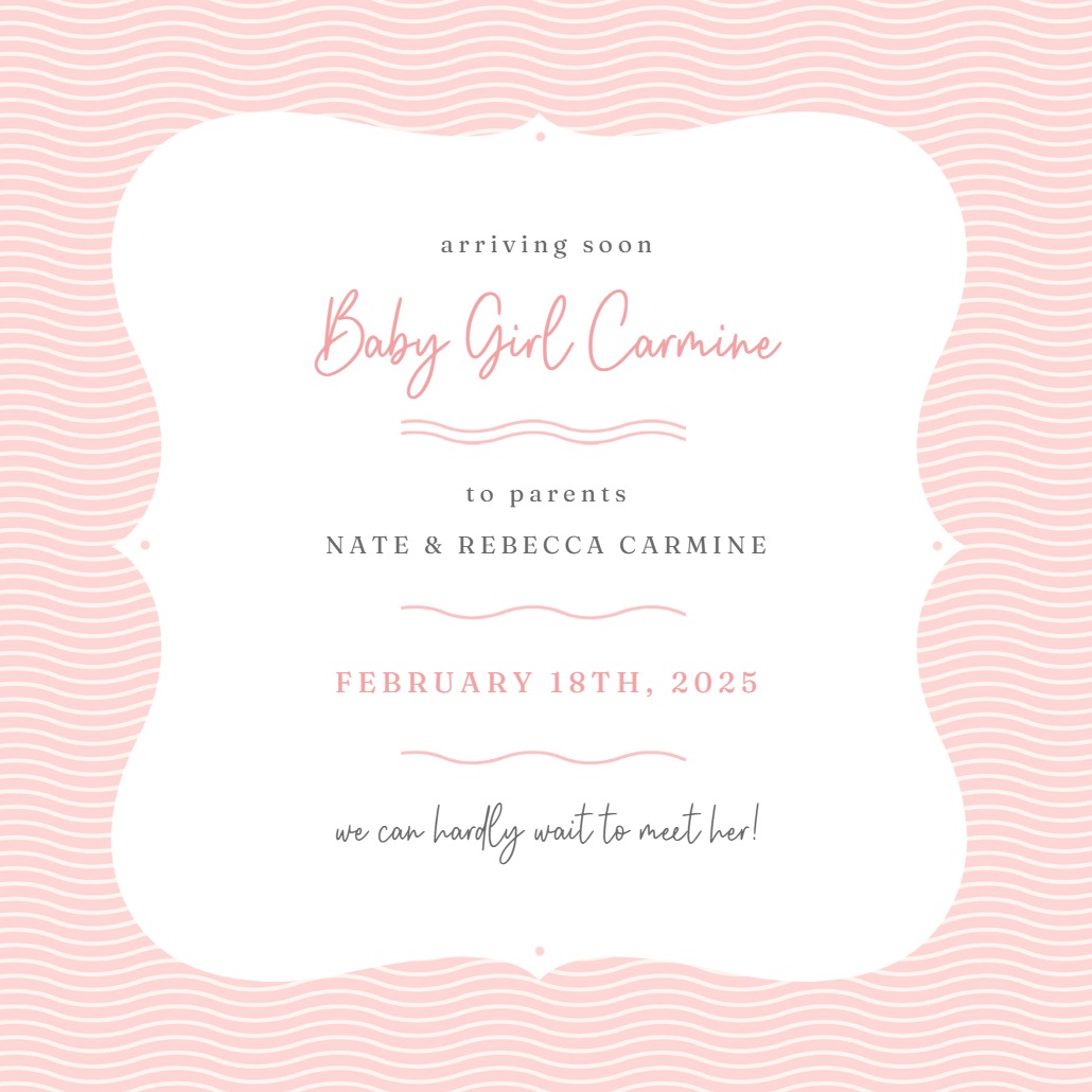 Love Nest Addition White - Pregnancy Announcement Template (Free ...