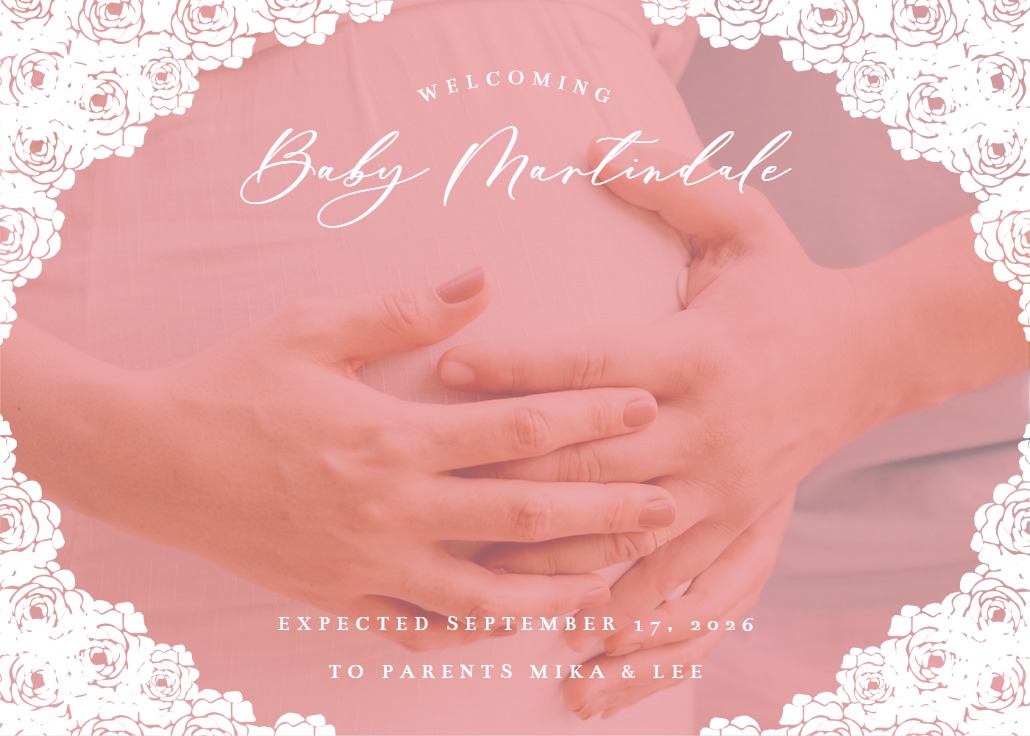 Love Nest Addition White - Pregnancy Announcement Template (Free ...