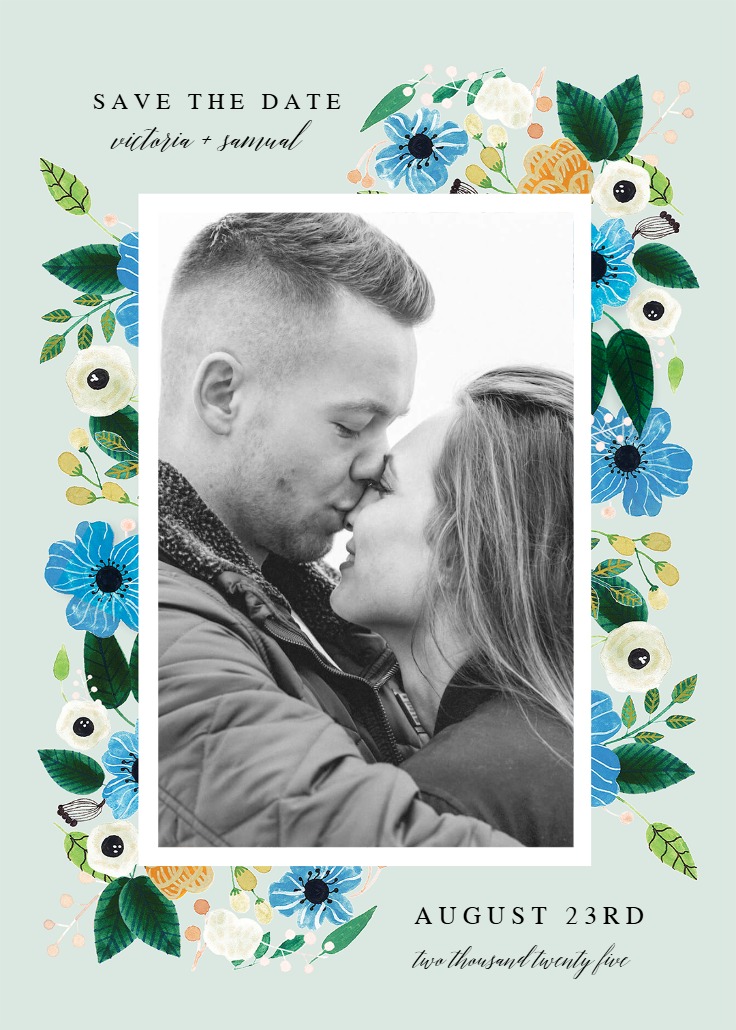 Blue & Orange - Save the Date Card (Free) | Greetings Island