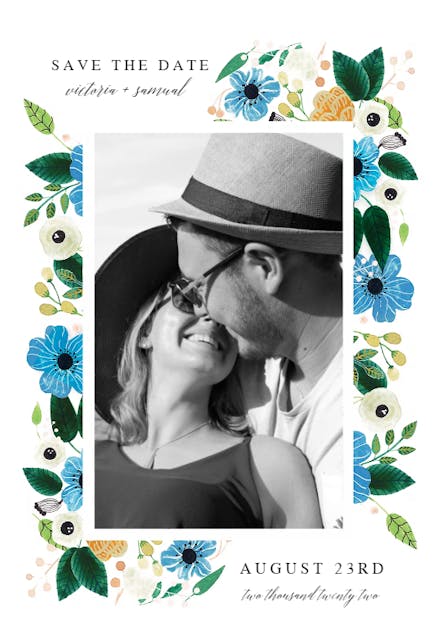 Spring Hug - Save the Date Card Template (Free) | Greetings Island