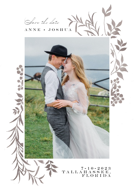 Fancy Frame - Save the Date Card Template (Free) | Greetings Island