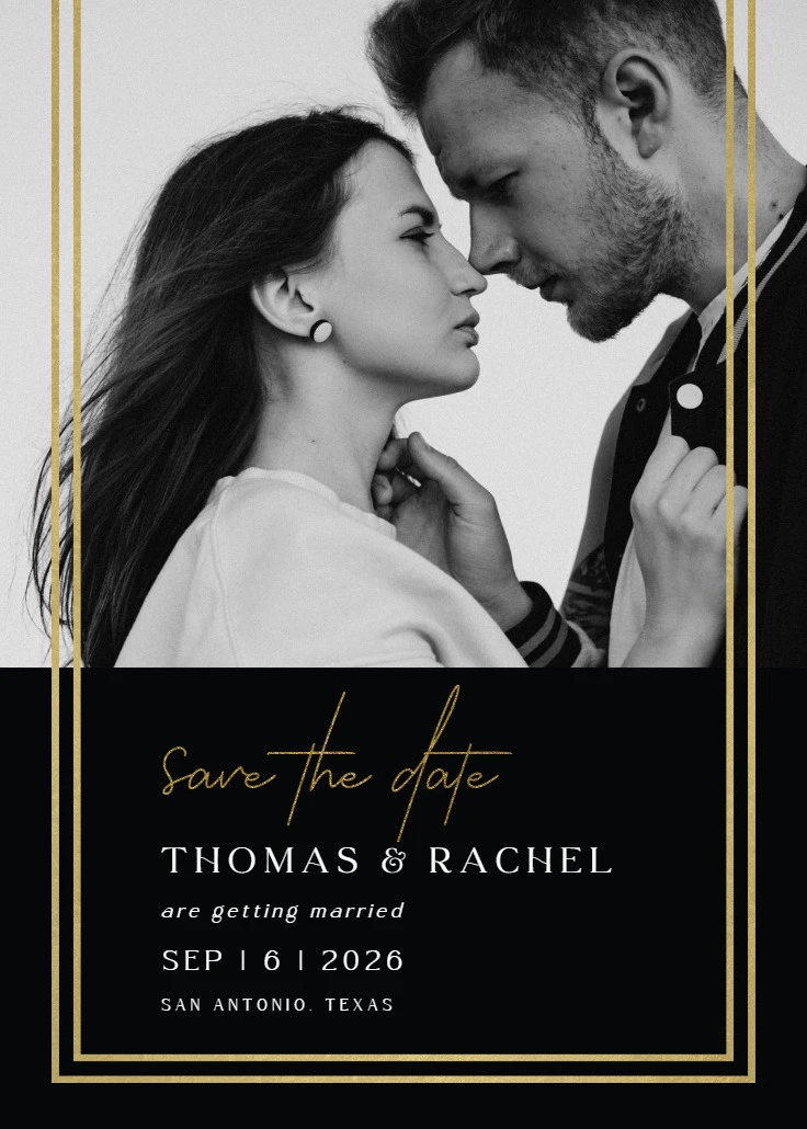 Fancy Frame - Save the Date Card (Free) | Greetings Island