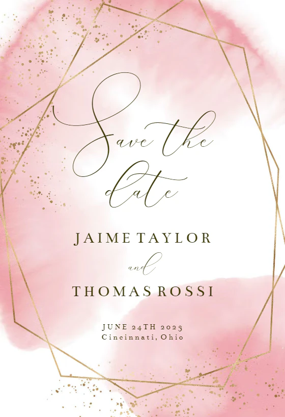 Gold Texture - Save the Date Card Template | Greetings Island