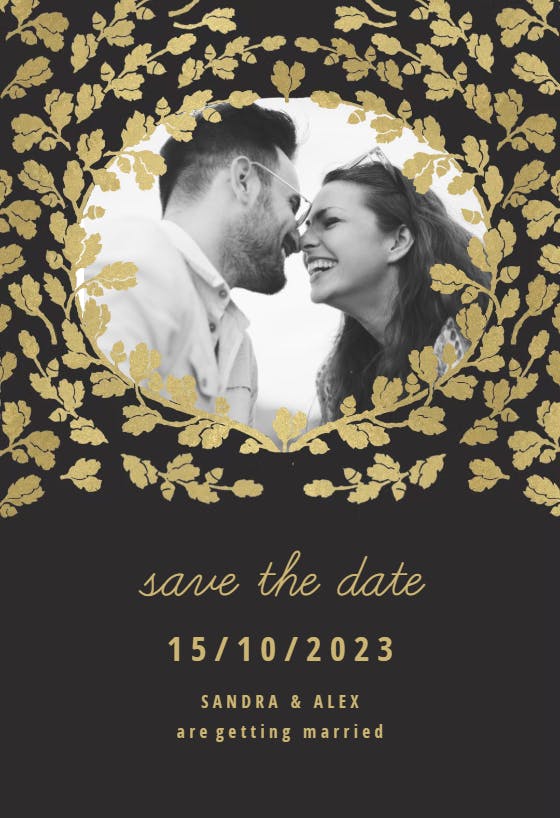 Golden Spring - Save The Date Card Template | Greetings Island