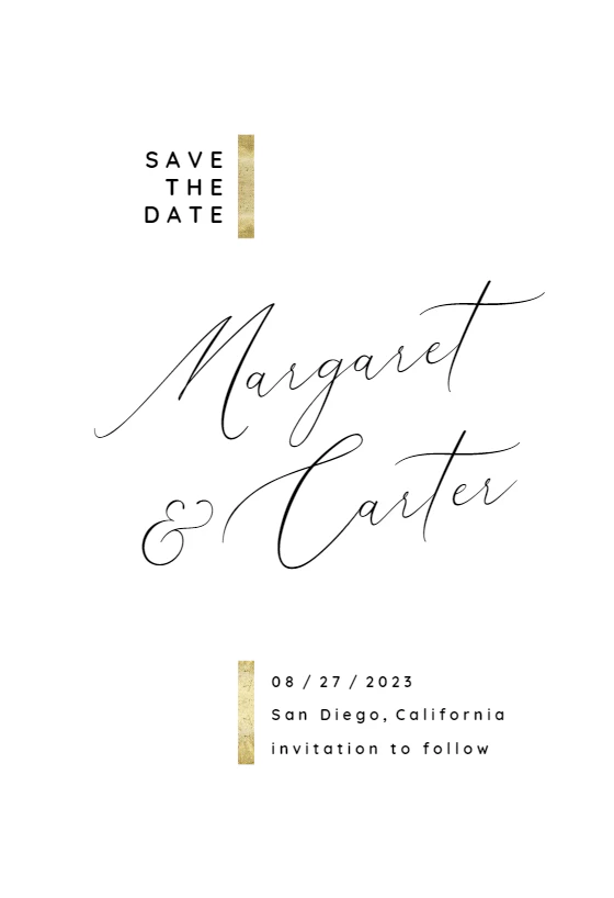 Gold Texture - Save the Date Card Template | Greetings Island