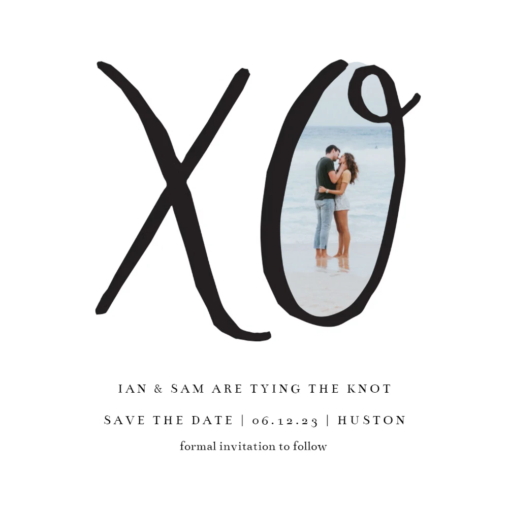 Hugs And Kisses - Save The Date Card Template (Free) | Greetings Island