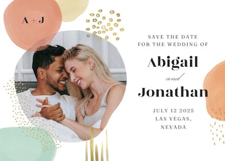 Traditional Motifs - Save The Date Card Template (Free) | Greetings Island