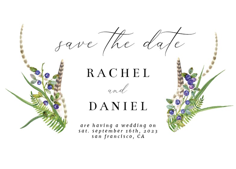 Rustic - Save The Date Card Template (Free) | Greetings Island
