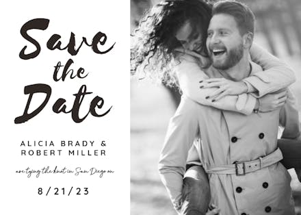 Simple Text - Save the Date Card Template (Free) | Greetings Island