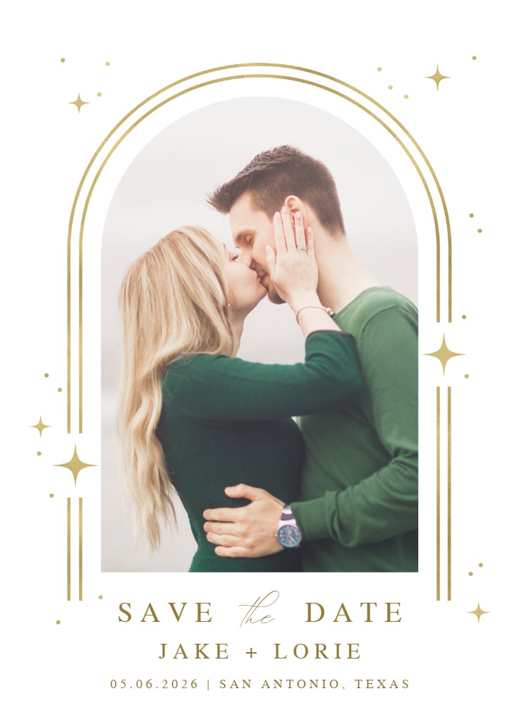 Sparkle arch - Save the Date Card (Free) | Greetings Island