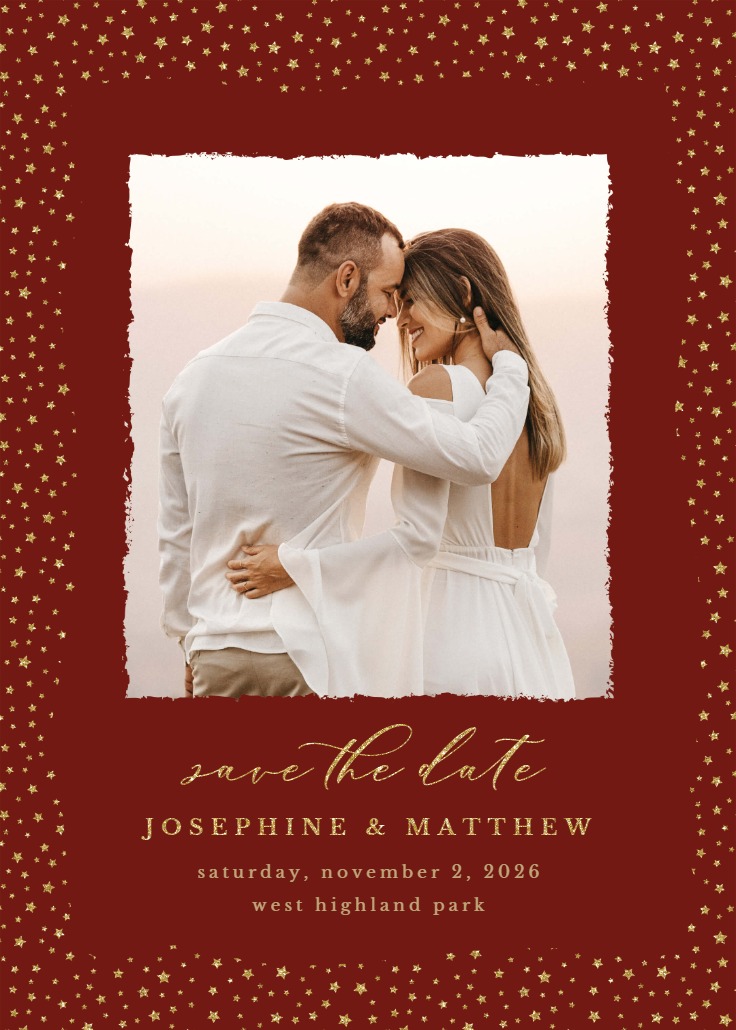 Sparkle stars - Save the Date Card (Free) | Greetings Island