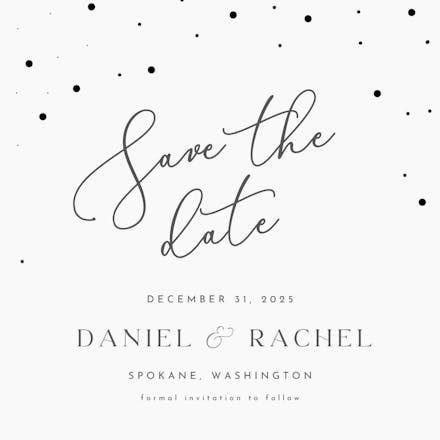 Stylish Script - Save The Date Card Template (Free) | Greetings Island