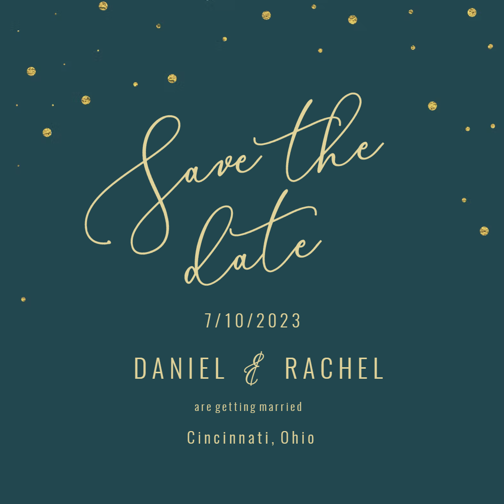 Calligraphy change the date - Save the Date Card Template (Free ...