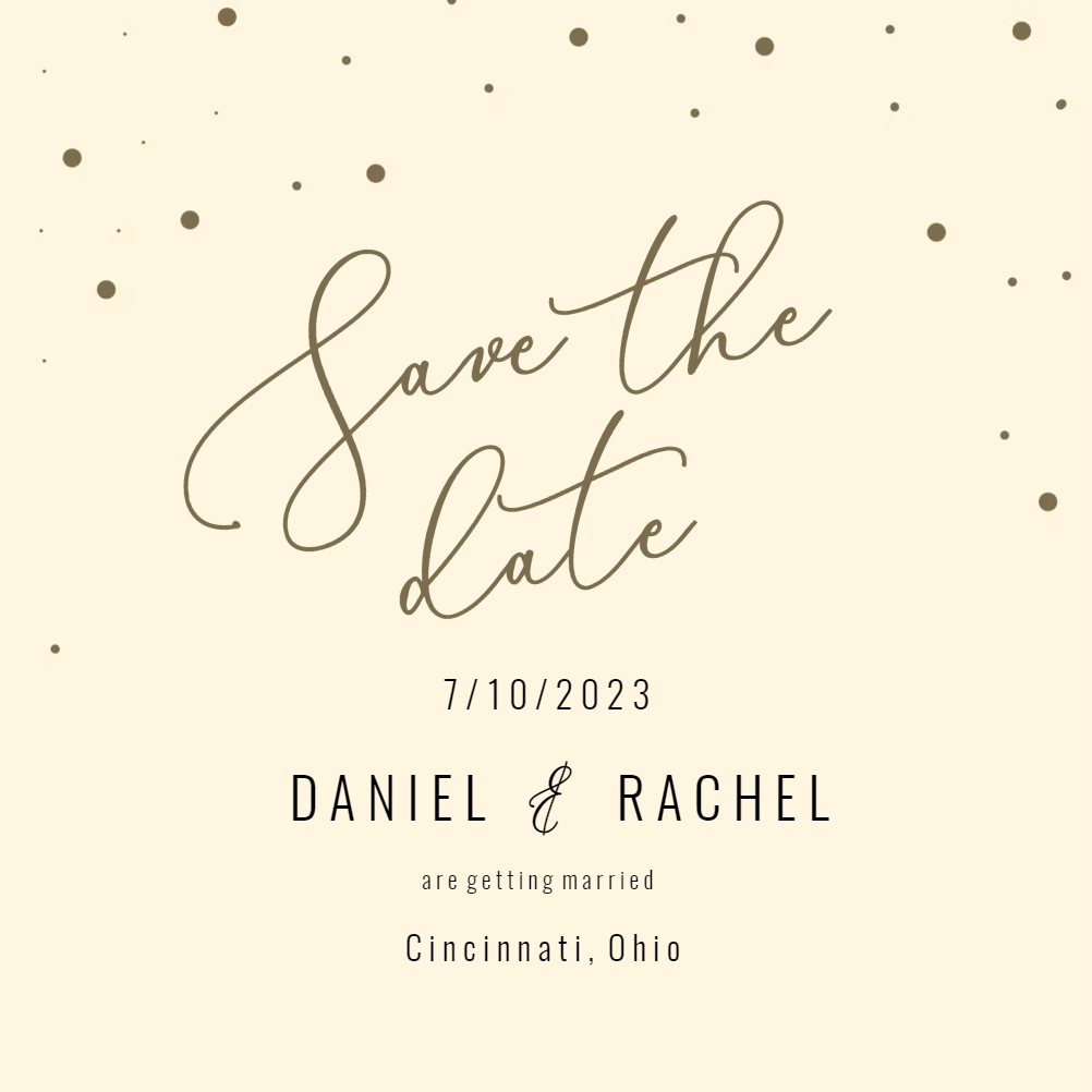 Bouquet of flowers - Save the Date Card Template (Free) | Greetings Island