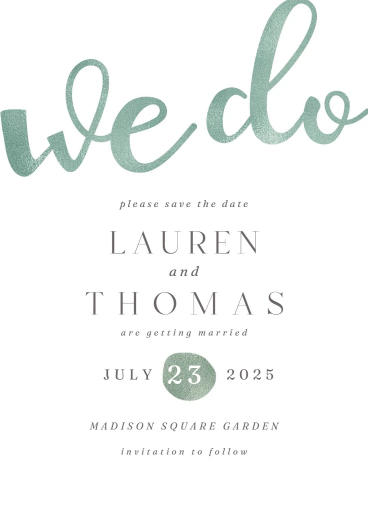 We do - Save the Date Card (Free) | Greetings Island