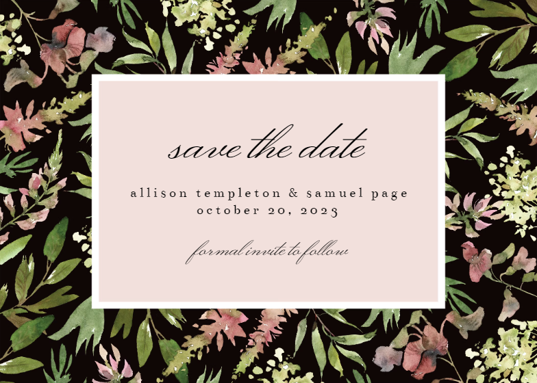 Meadow Flowers - Save The Date Card Template | Greetings Island