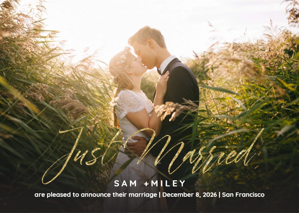 Wedding Script - Wedding Announcement (Free) | Greetings Island
