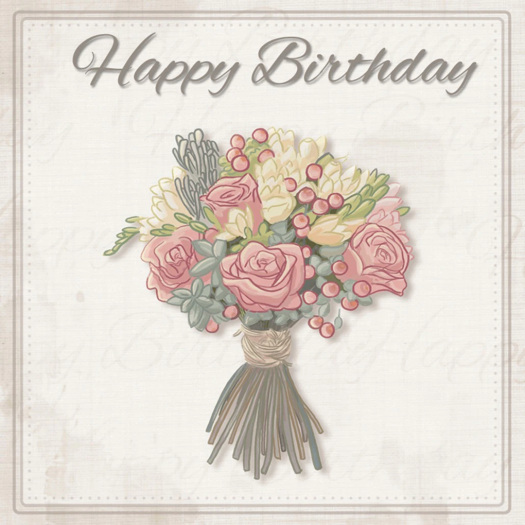 Delicate Bouquet - Birthday Card (Free) | Greetings Island