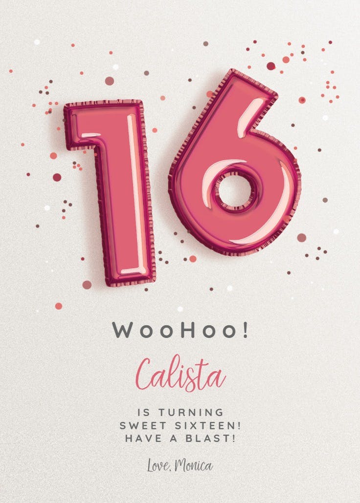 16 & Up - Birthday Card (Free) | Greetings Island