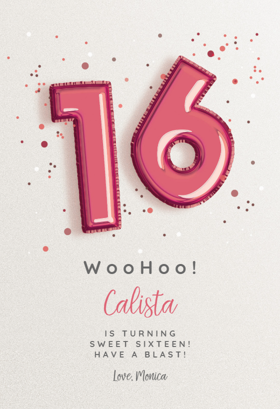 16 & Up - Birthday Card (Free) | Greetings Island