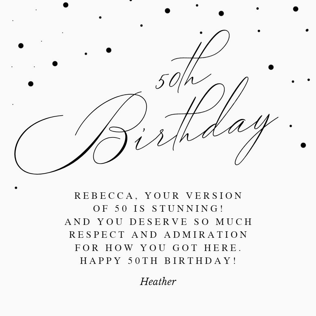 Sweeping Cursive - Birthday Card (Free) | Greetings Island