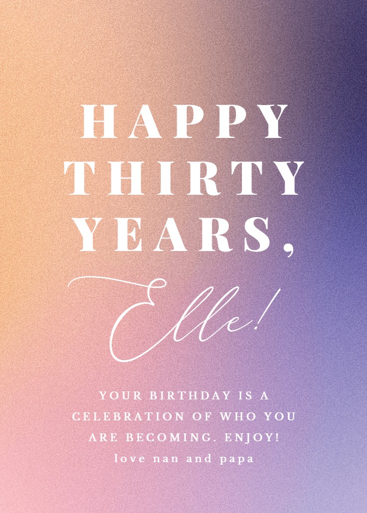 Aesthetic Gradient - Birthday Card (Free) | Greetings Island