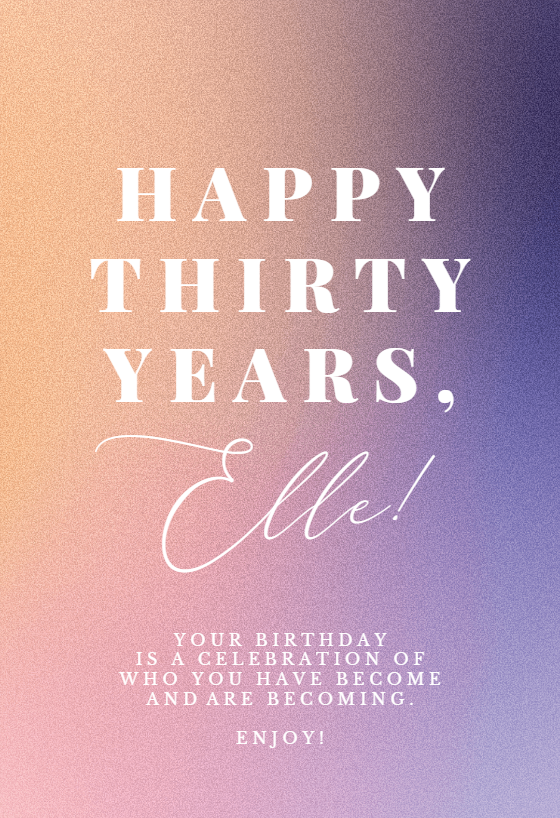 Simple Big Text - Birthday Card (Free) | Greetings Island