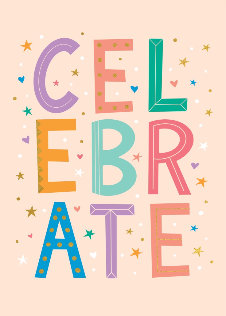 Celebrate letter art - Birthday Card (Free) | Greetings Island