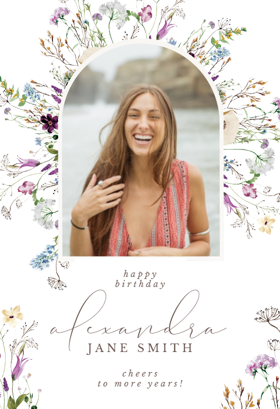 Dainty Wild Flowers - Birthday Card | Greetings Island