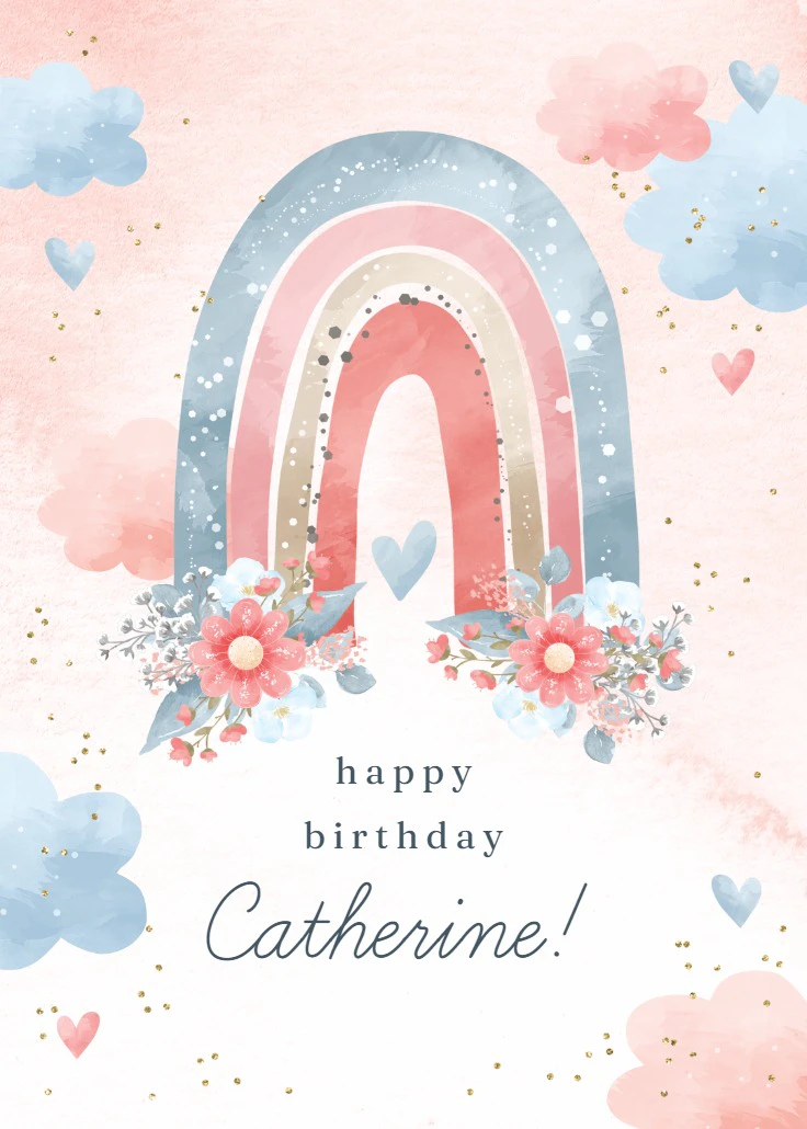 Thankful rainbow - Birthday Card | Greetings Island