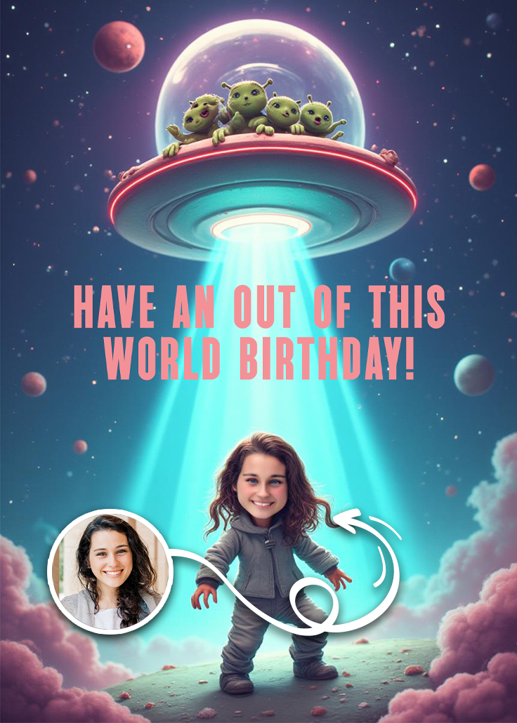 Galactic Celebration - Birthday Card | Greetings Island