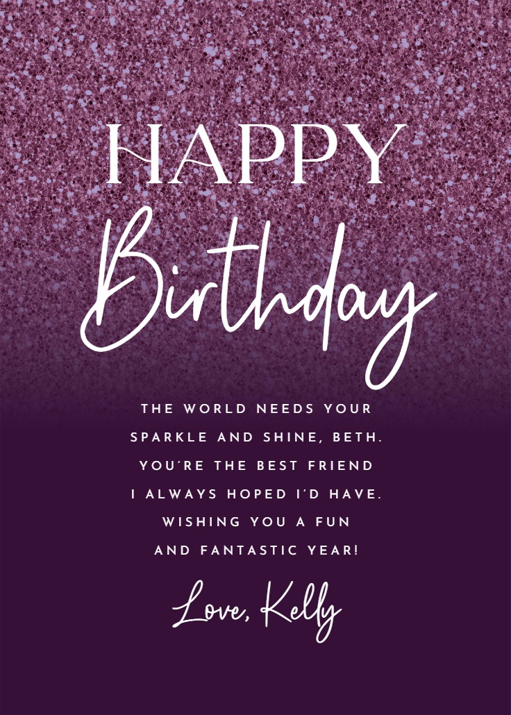 Glitter Gradient - Birthday Card (Free) | Greetings Island