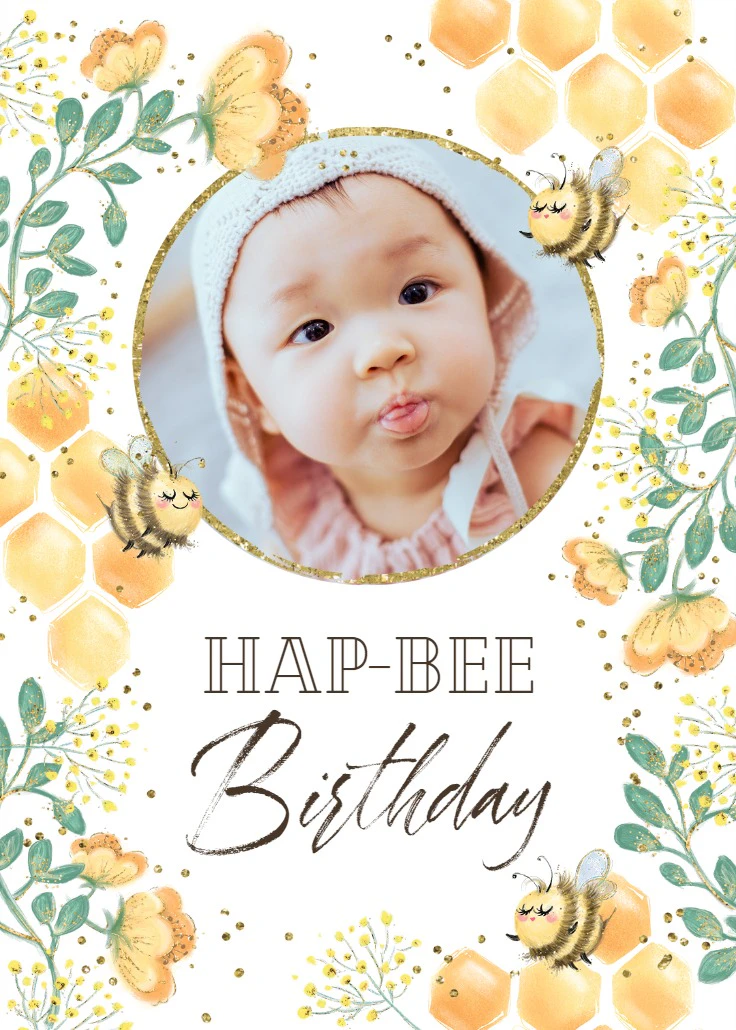 Hap-bee - Birthday Card | Greetings Island