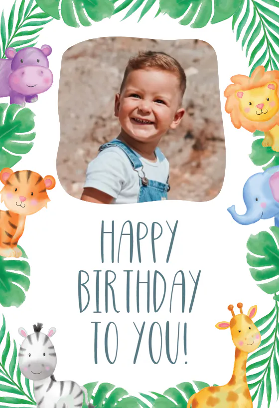 Jungle Animal - Birthday Card | Greetings Island