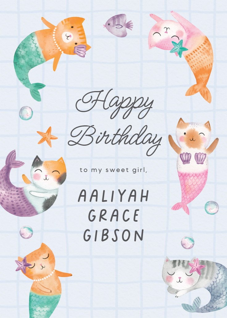 Meowmaids - Birthday Card | Greetings Island