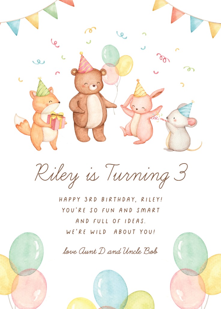 Party Animals - Birthday Card | Greetings Island