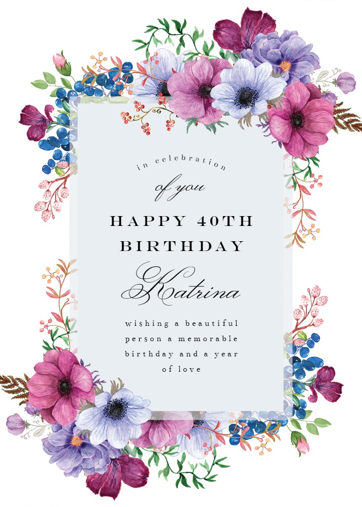 Pleasantly Purple - Birthday Card | Greetings Island