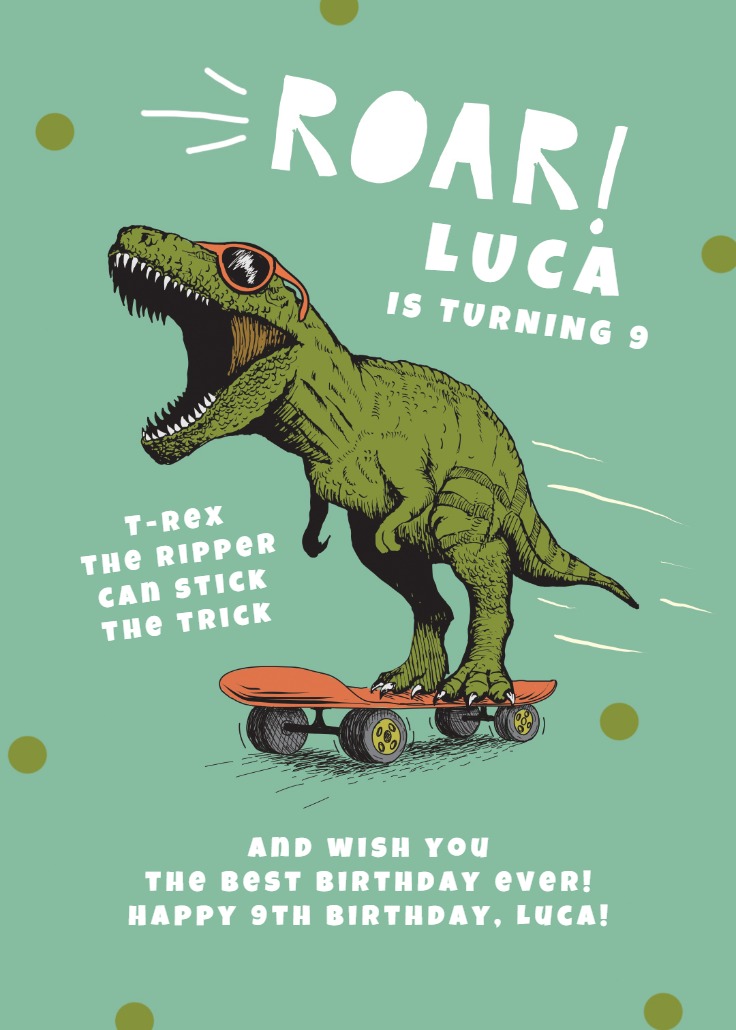 Rad Rex - Birthday Card | Greetings Island