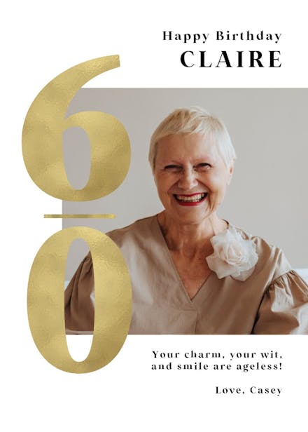 Radiant 60 - Birthday Card (Free) | Greetings Island