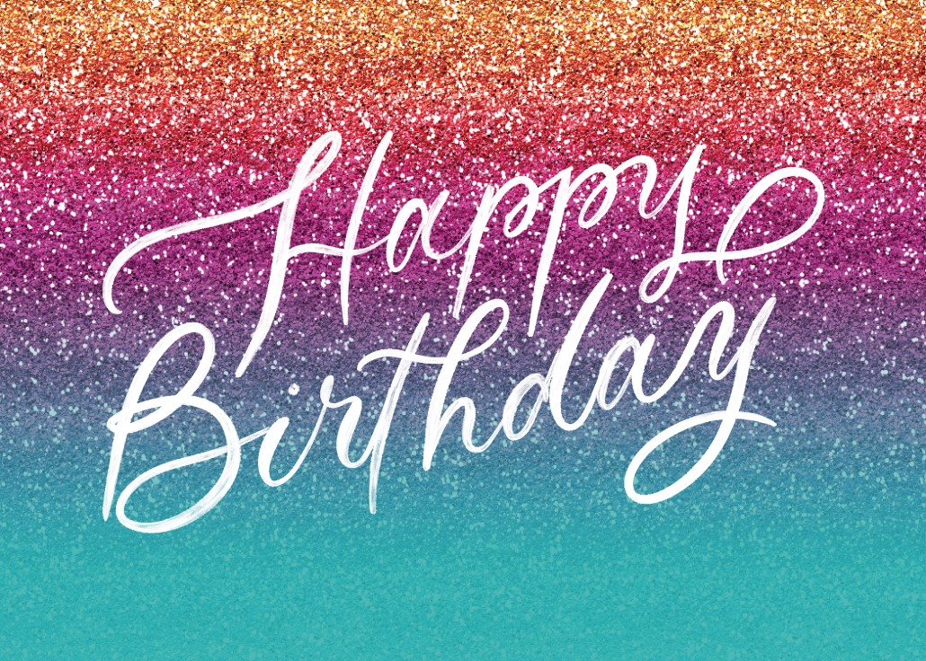 Rainbow Glitter - Birthday Card (Free) | Greetings Island
