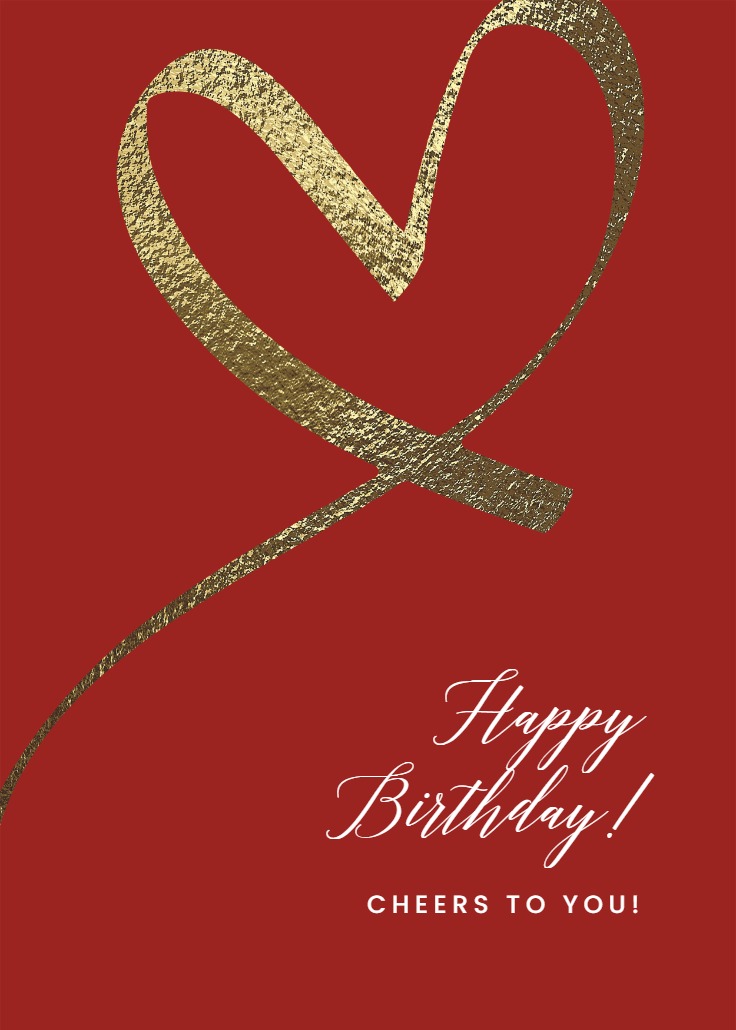 Shimmering heart - Birthday Card | Greetings Island