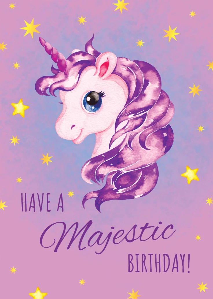 Happy Unicorn - Birthday Card | Greetings Island