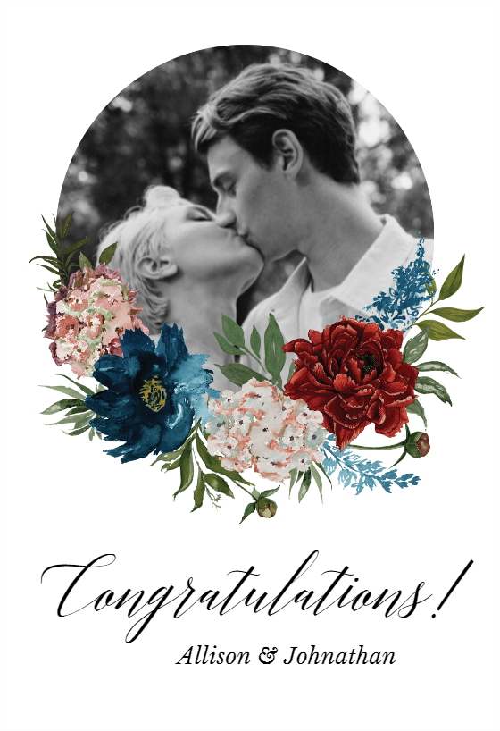 Purple Flowers - Engagement Congratulations Card | Greetings Island
