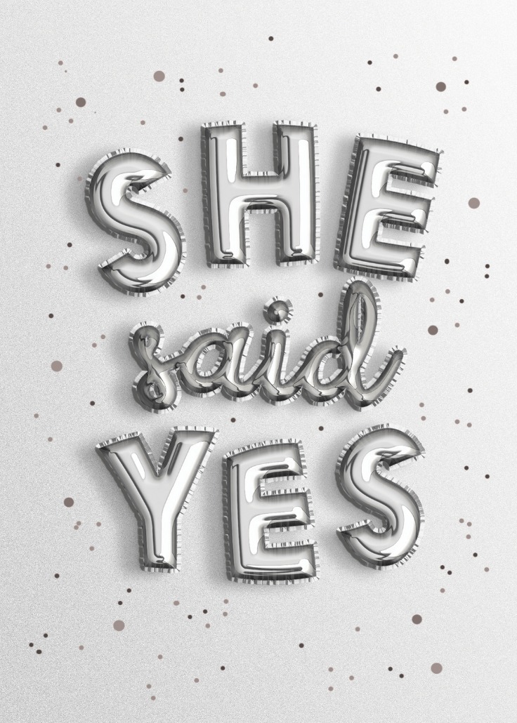 She said yes - Engagement Congratulations Card (Free) | Greetings Island